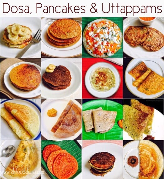 20 Dosa varieties for Babies, Toddlers & Kids | Dosa, Uttappams, Pancakes