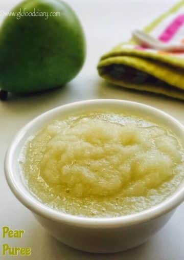 Pear Puree Recipe for Babies | Pear for Baby Food