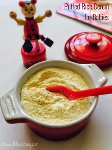 Puffed Rice Cereal Mix Recipe for Babies | Travel Instant Mix for Babies