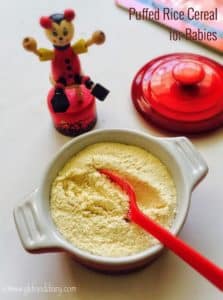 Puffed Rice Cereal Mix Recipe for Babies | Travel Instant Mix for Babies