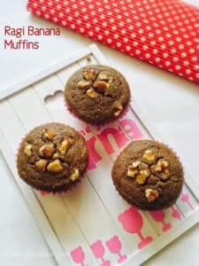 Ragi Banana Muffins Recipe for Toddlers and Kids