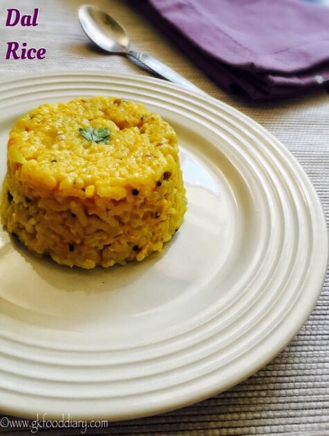 Dal Rice Recipe for Babies, Toddlers and Kids