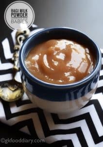 Homemade Ragi Milk Powder Recipe For Babies | How to Make Ragi Porridge ...